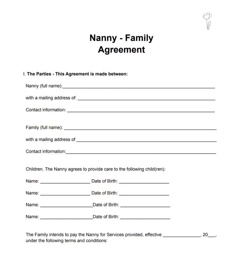 How to Write a Nanny Contract - Nannies and Mommies